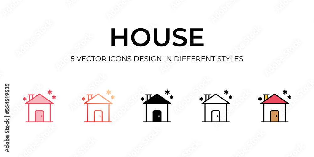 House icons with white background. Stock Vector | Adobe Stock