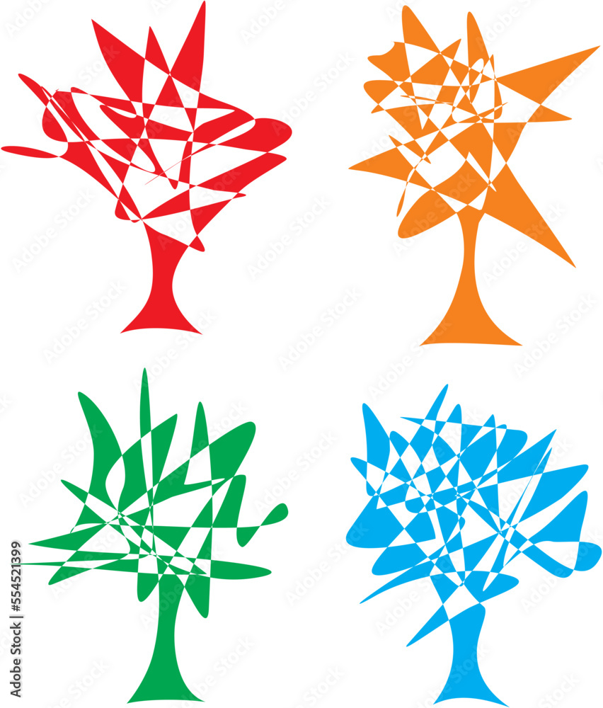 Tree of life. Spiritual and ecological sign. Symbol of different ...