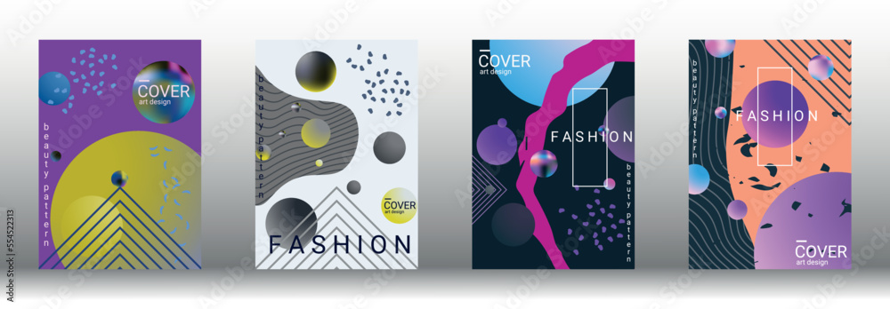 Future futuristic template with abstract forms for banner design ...