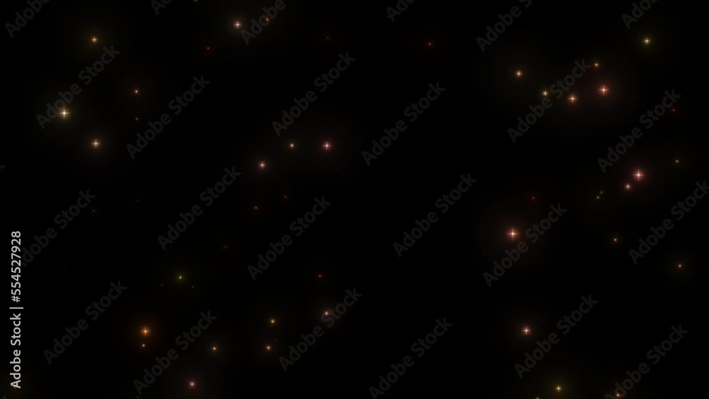 Animation Of Blinking Stars Moving On Black Background, Glittering ...