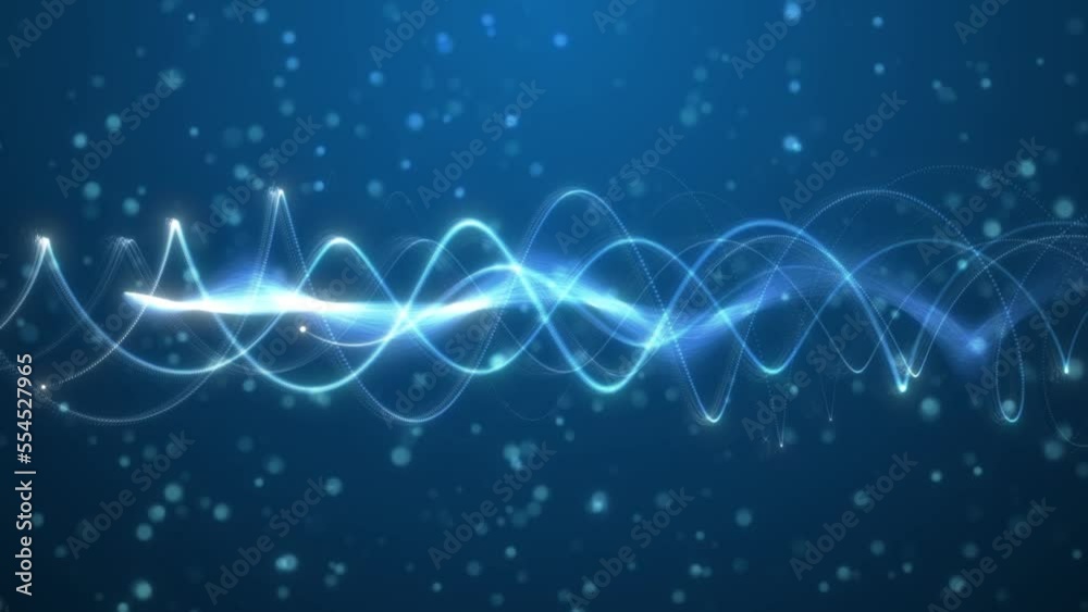 Abstract Glowing Line And Particle Moving Background, Motion Particle ...