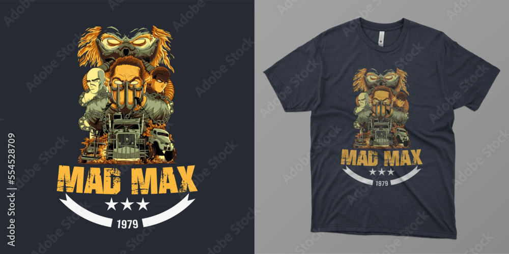 Mad Max Cool vector t-shirt design. Sport uniform, t-shirt activewear ...