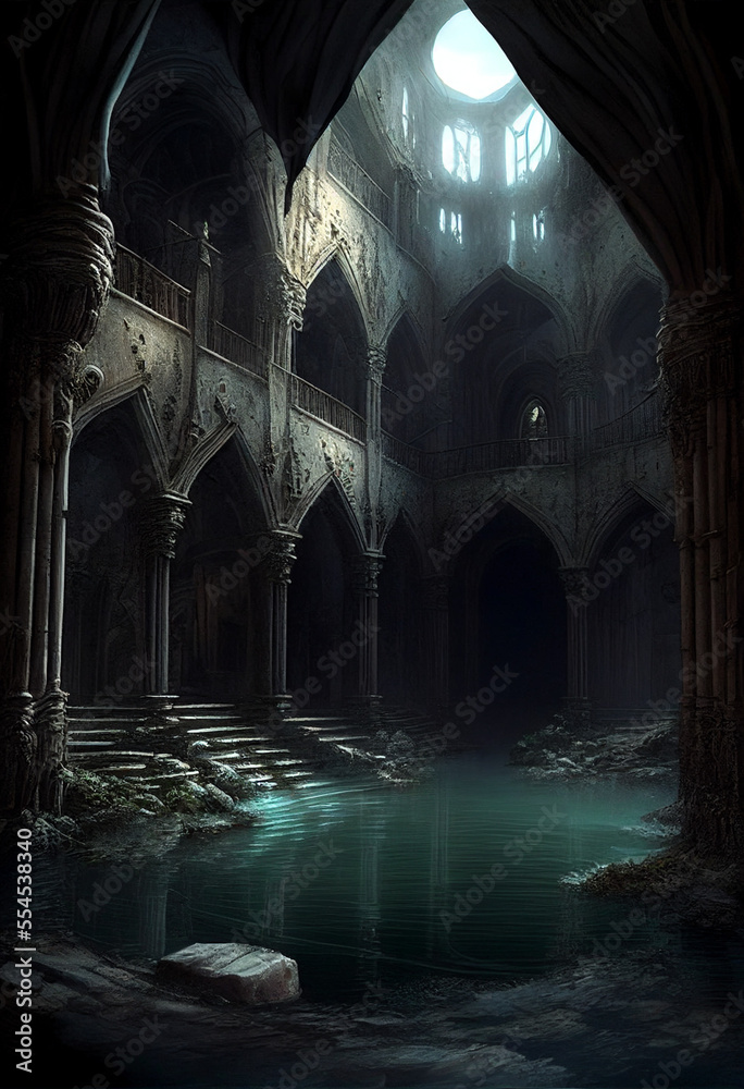 ancient cave temple Stock Illustration | Adobe Stock