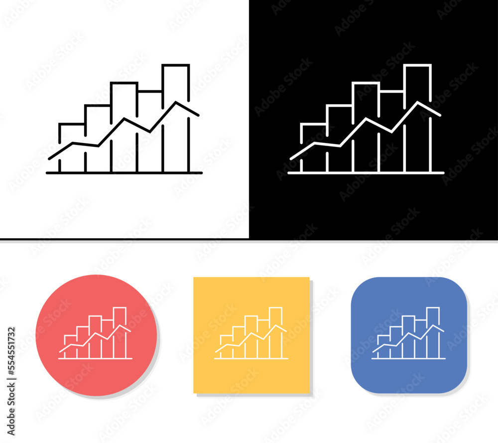 Graph bar icon graph vector icon,growing graph symbols for app web ...
