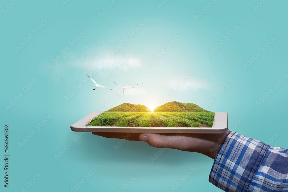 Foto de Innovation technology for smart farm system, Agriculture ...