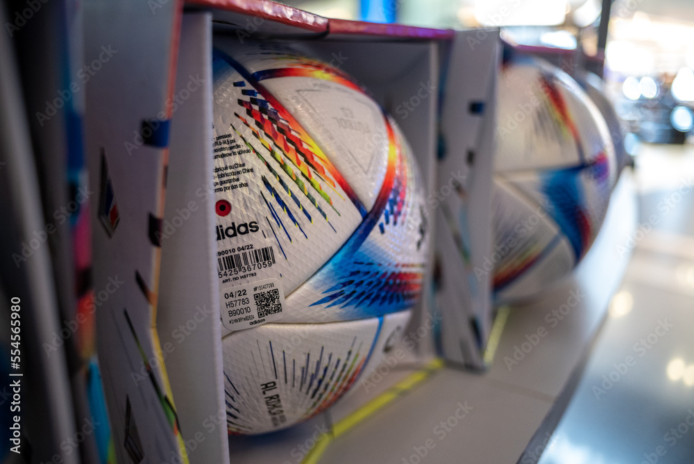 Adidas Al Rihla the official match ball of the 2022 FIFA World Cup in ...