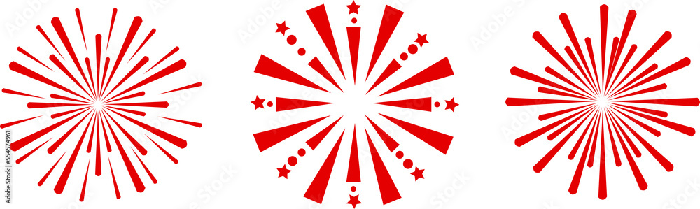 Colorful fireworks clipart PNG Stock Illustration | Adobe Stock