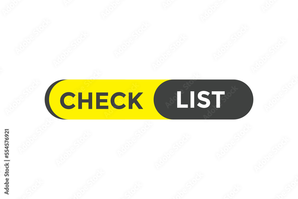 Check list button web banner templates. Vector Illustration Stock ...