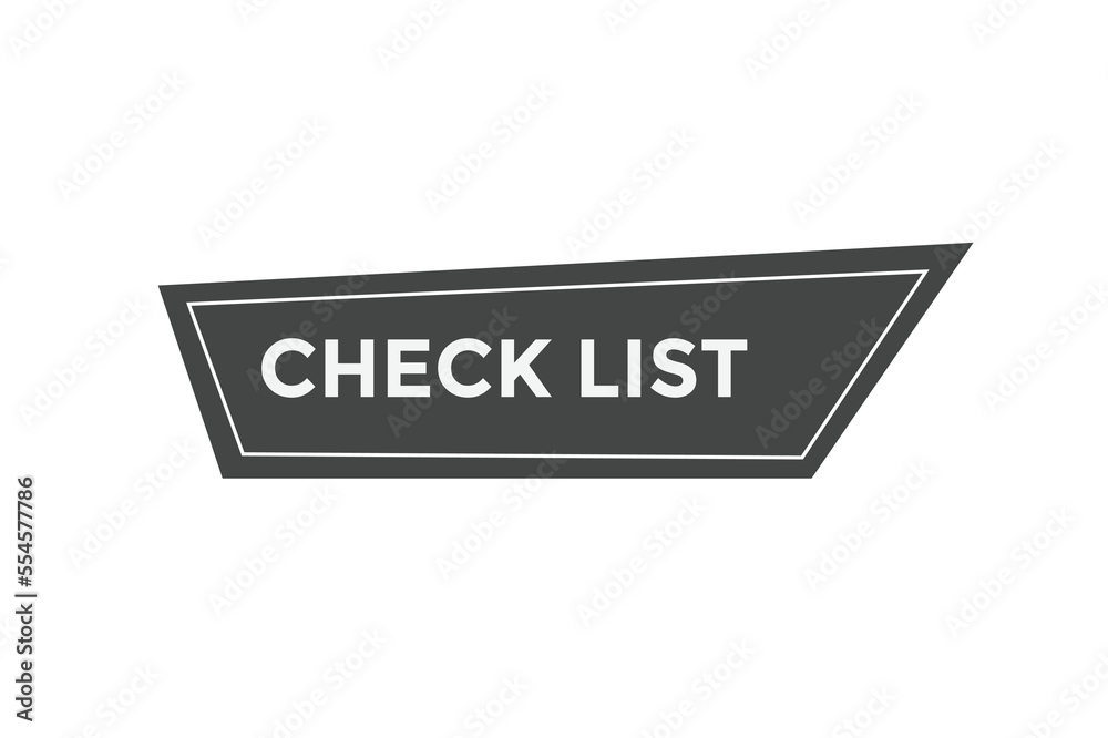 Check list button web banner templates. Vector Illustration Stock ...