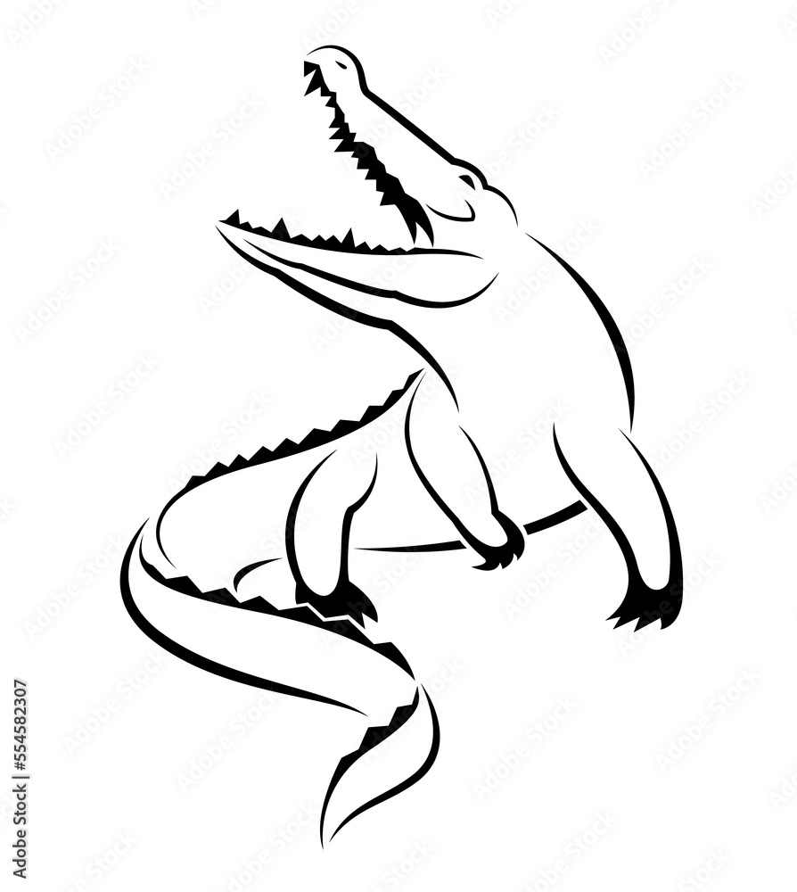 Crocodile design isolated on transparent background. Wild Animals ...