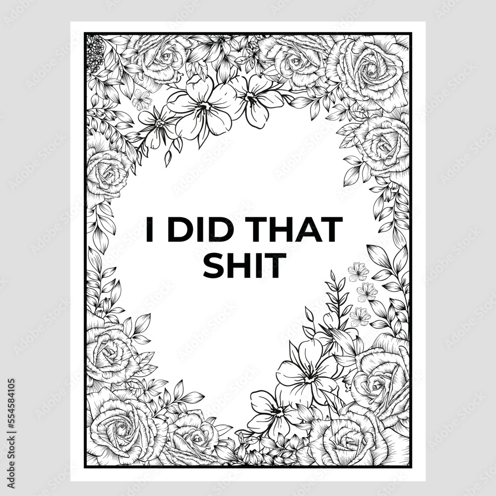 Adult Coloring Book Page Design Vector Art Stock Vector | Adobe Stock