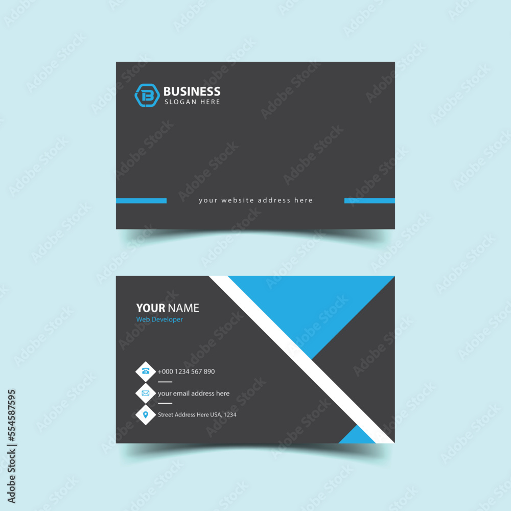 Colorful professional business card design template. corporate business ...