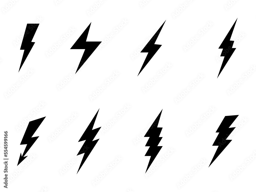 Lightning isolated vector icon.Electricity sign thunder logo concept on ...