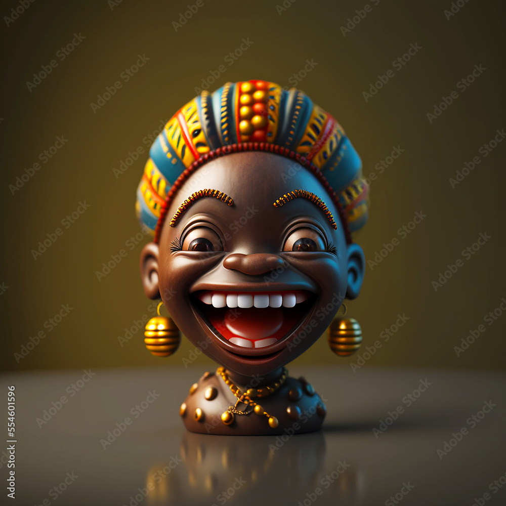 African Happy Faces. Midjourney AI. Icons - Emoticons 2023 Stock ...