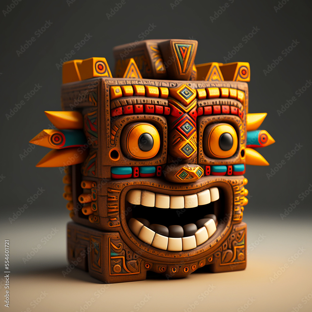 Happy Aztec Emoji. AI Generated. 2022 Emojis. ilustración de Stock ...
