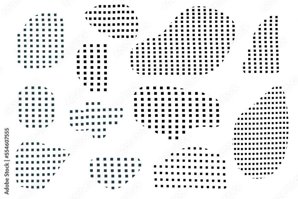 Organic abstract random shapes of blob using three outline for template design element or ...