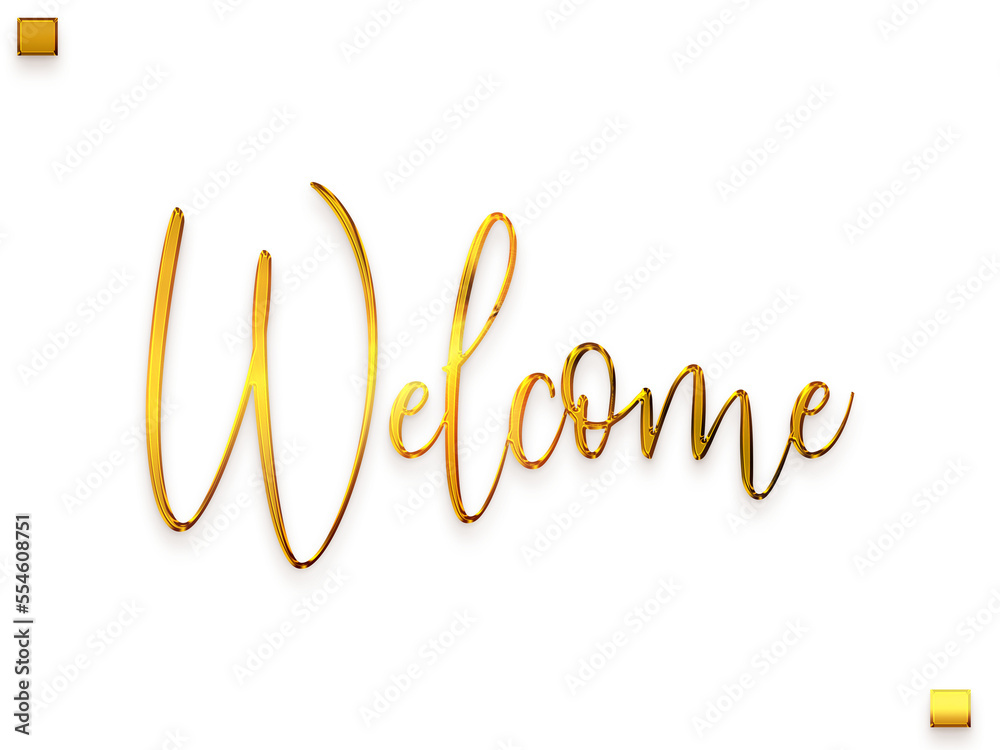 Welcome Text in Transparent PNG Stylish Cursive Typography Glowing ...