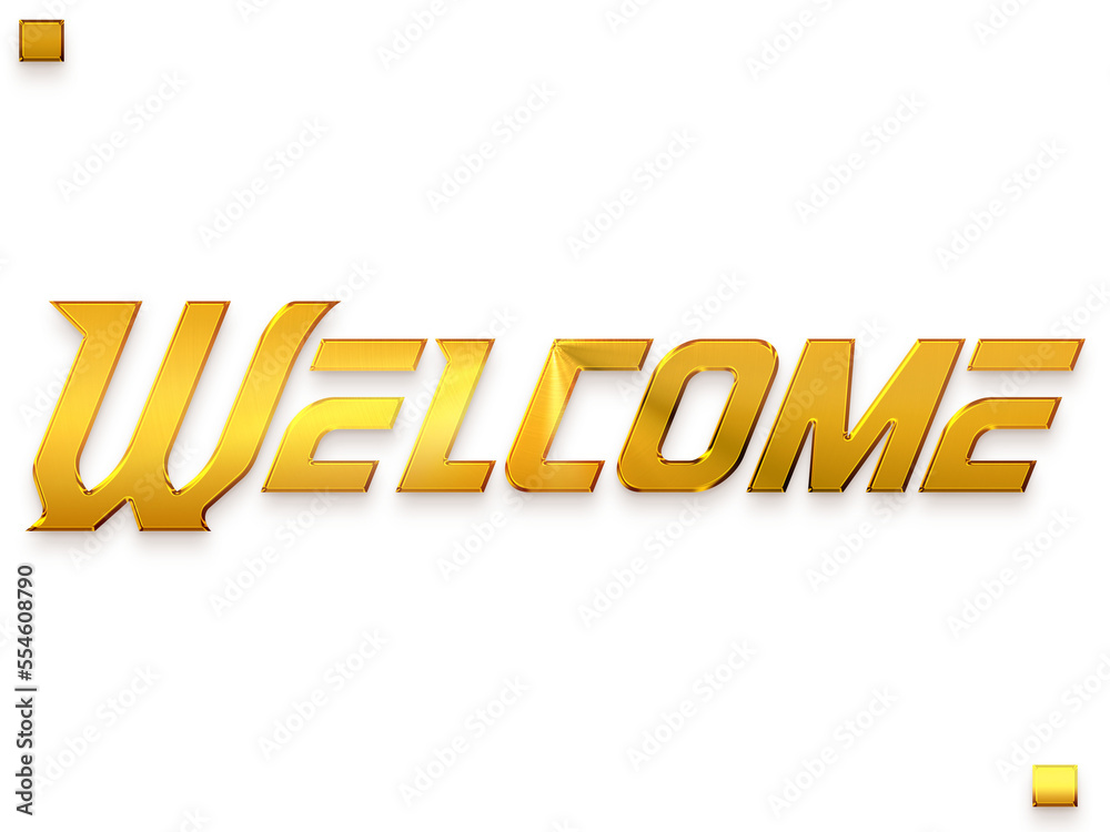 Welcome Text in Transparent PNG Bold Alphabetical Glowing Golden Text ...