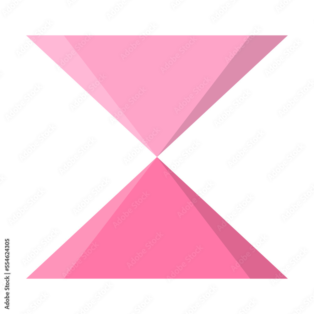 Basic pink geometric shape for children vector illustration. Cartoon ...