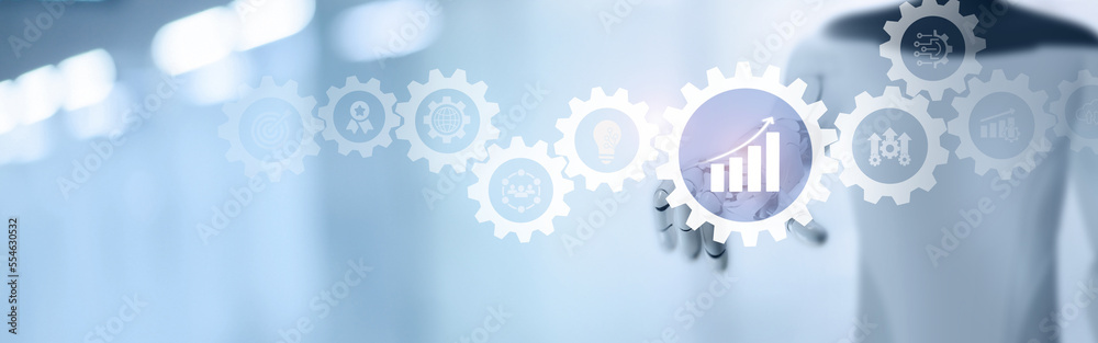 Achieving exponential growth through digital transformation concept ...