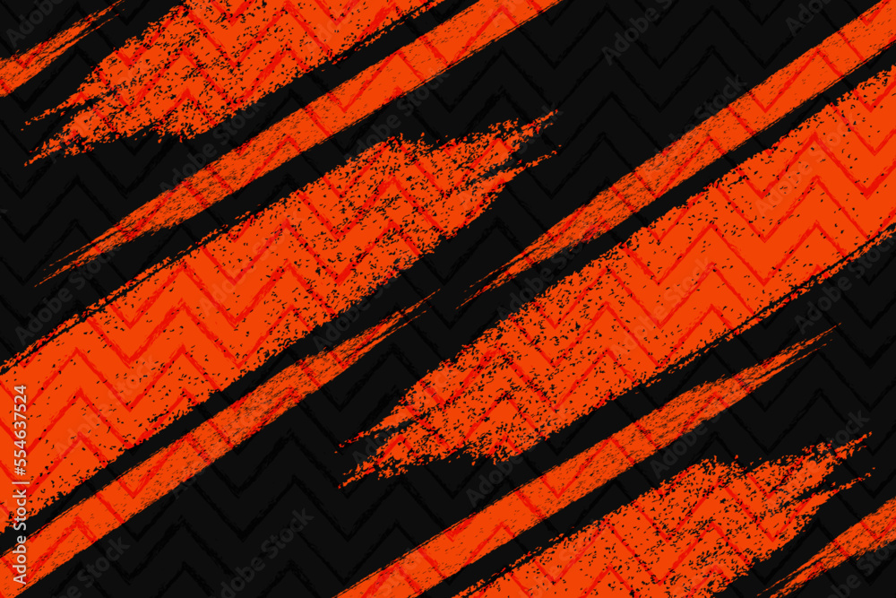 Abstract orange and black grunge texture background with zigzag style ...