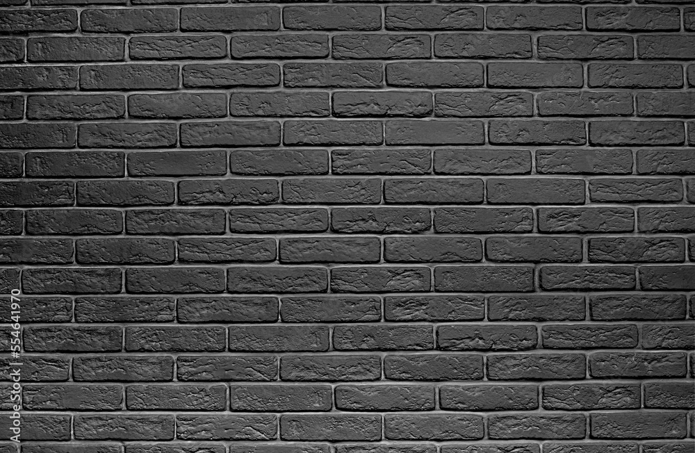 black brick wall texture for pattern background. abstract brick ...
