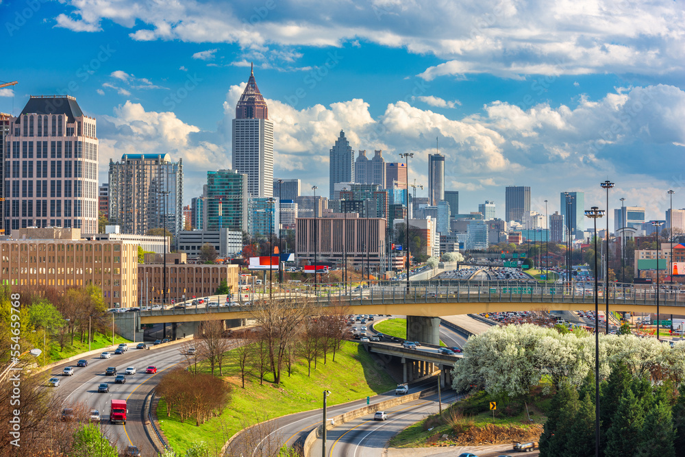 Atlanta, Georgia, USA downtown Skyline Stock Photo | Adobe Stock