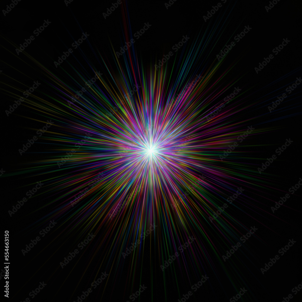 虹色の放射光 Stock Illustration | Adobe Stock