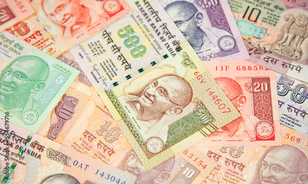Indian banknotes Stock Photo | Adobe Stock