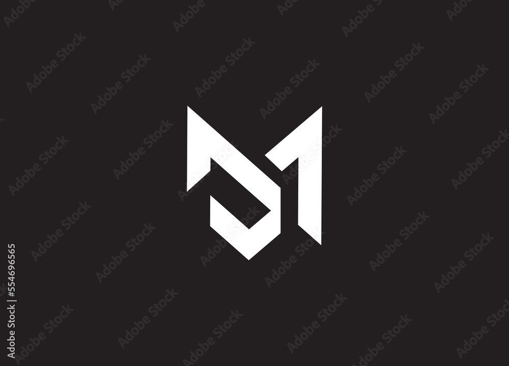 Monogram JM Logo Design Stock Vector | Adobe Stock