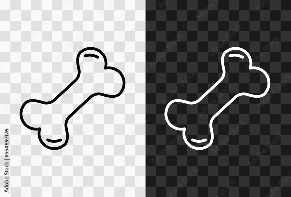Dog bone, high quality vector editable line icon. Dog bone outline icon ...
