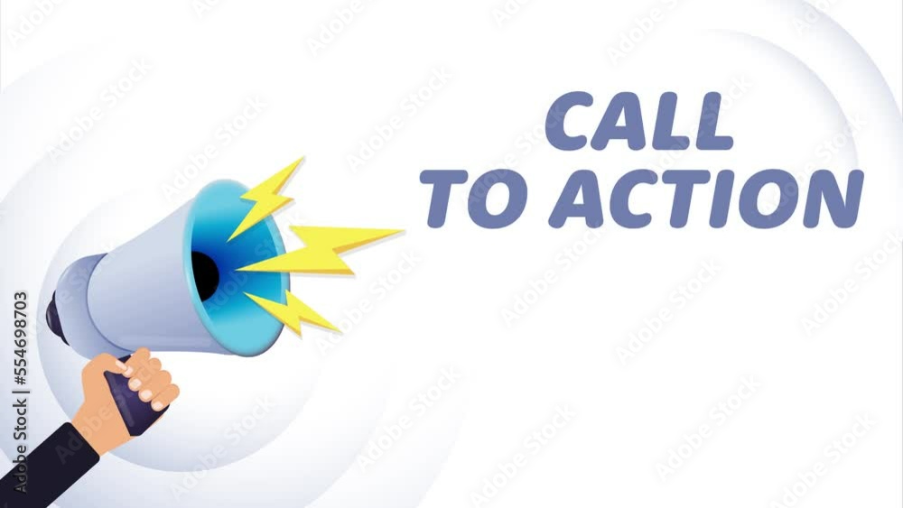 Hand hold megaphone. Call to action, realistic 3d megaphone ...