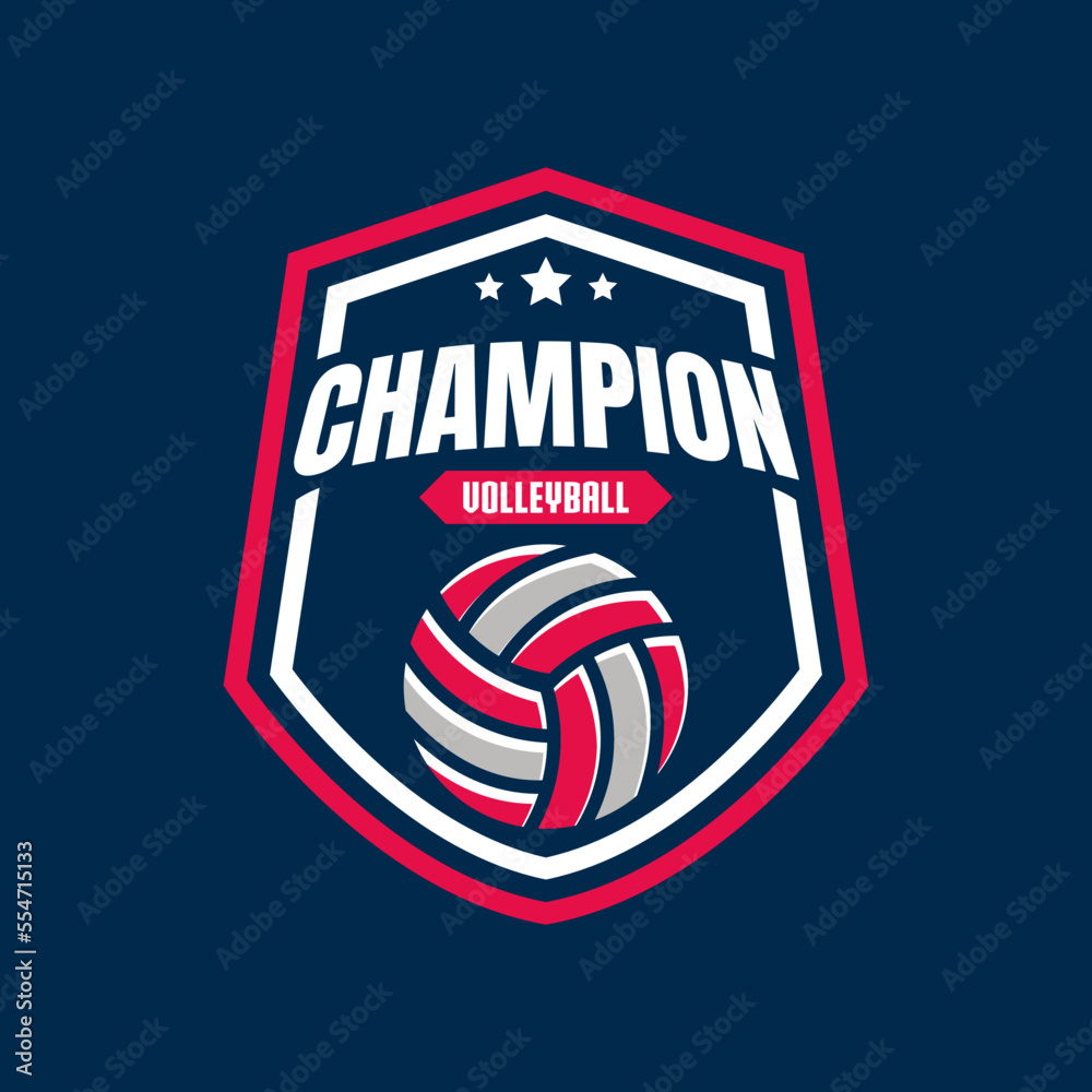 Volleyball championship logo, emblem, icons, designs templates with ...