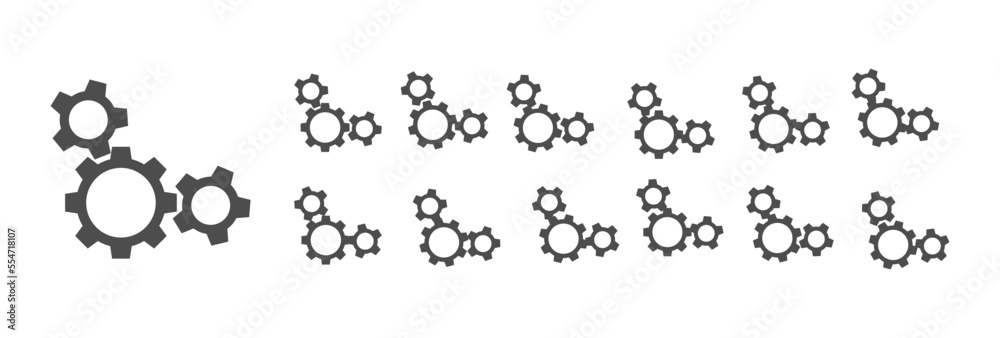 Circular Loading Buffering Icons Vector Video Ready for Animation Gif ...