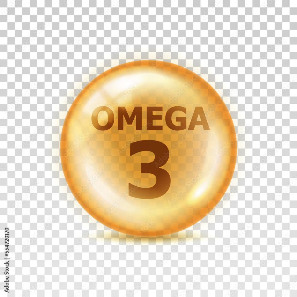 Omega 3. Set fish fatty. Vitamin isolated on transparent background ...