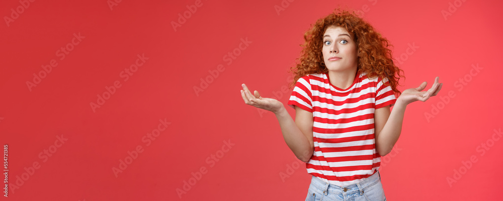 Not know ask someone else. Clueless unaware cute redhead curly-haired ...