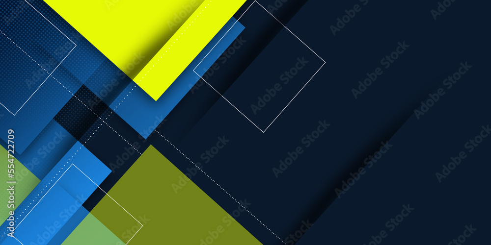 Blue yellow geometric background concept. Can be used in cover design ...