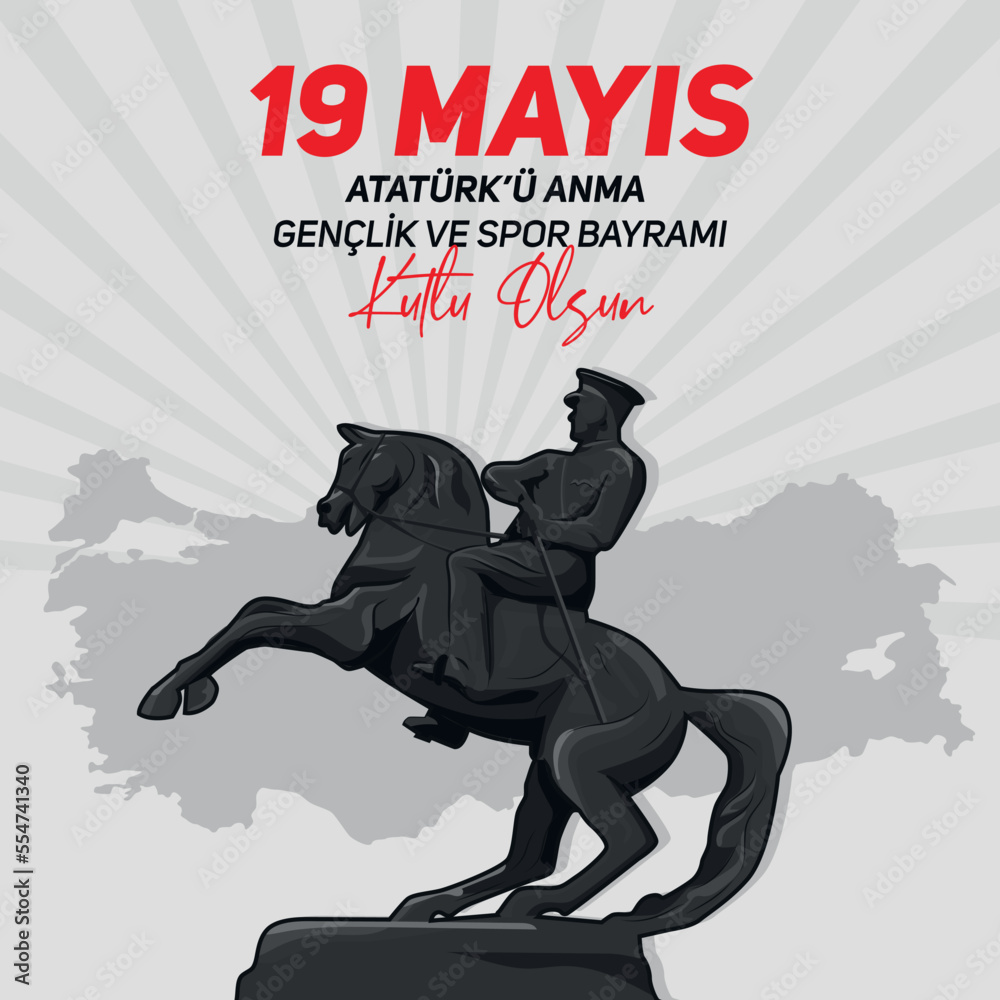 19 may mustafa kemal ataturk silhoutte on the horse social media design ...