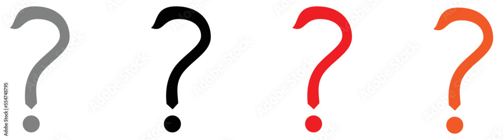 question mark icon set. style symbol, vector illustration Stock Vector ...