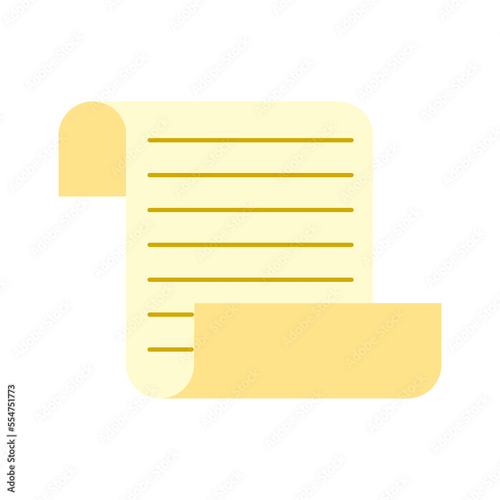 yellow scroll of paper. Certificate design. Old paper. Vector ...