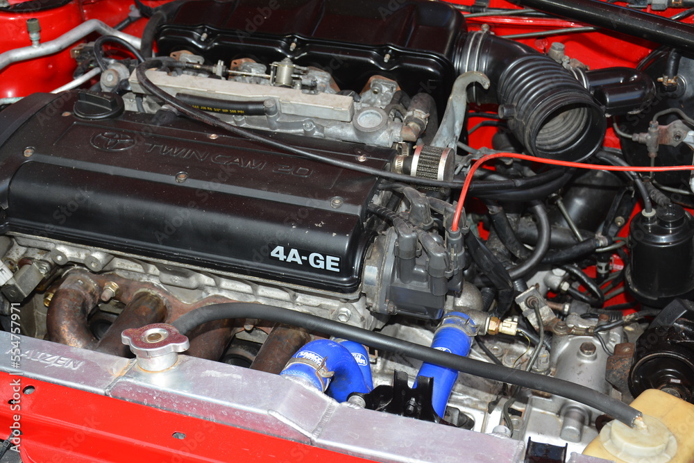 Toyota corolla engine at Bumper to Bumper 16 car show in Pasay ...