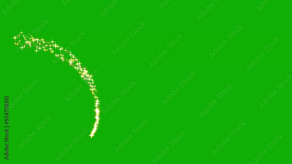 Heart shape formed by glitter particles on green screen background ...