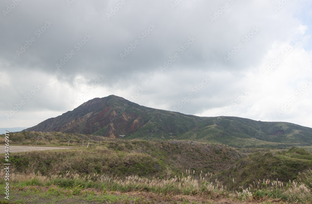 Beautiful Summer landscape at largest active volcano in Japan stands in ...