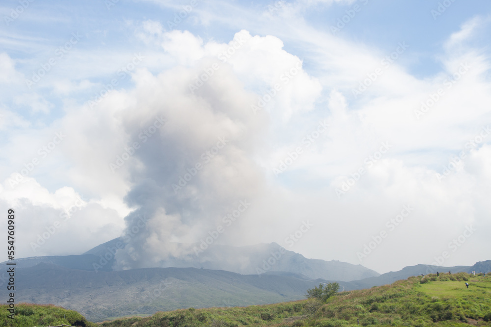 Mount Aso - Active volcano, volcanic eruption, Aso, Kumamoto, Japan ...
