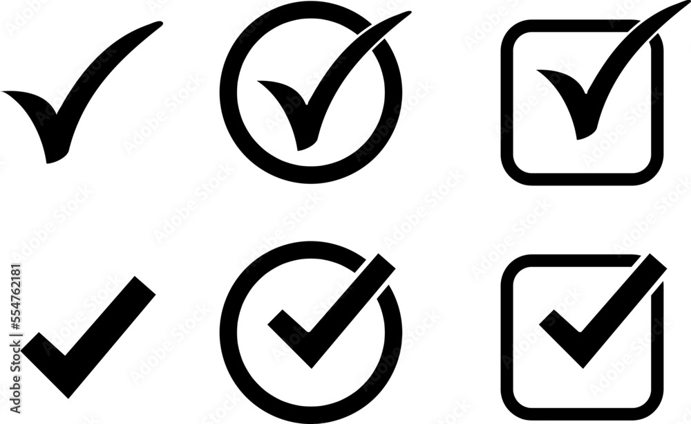 Check mark icon symbols vector. symbol for web site Computer and mobile ...