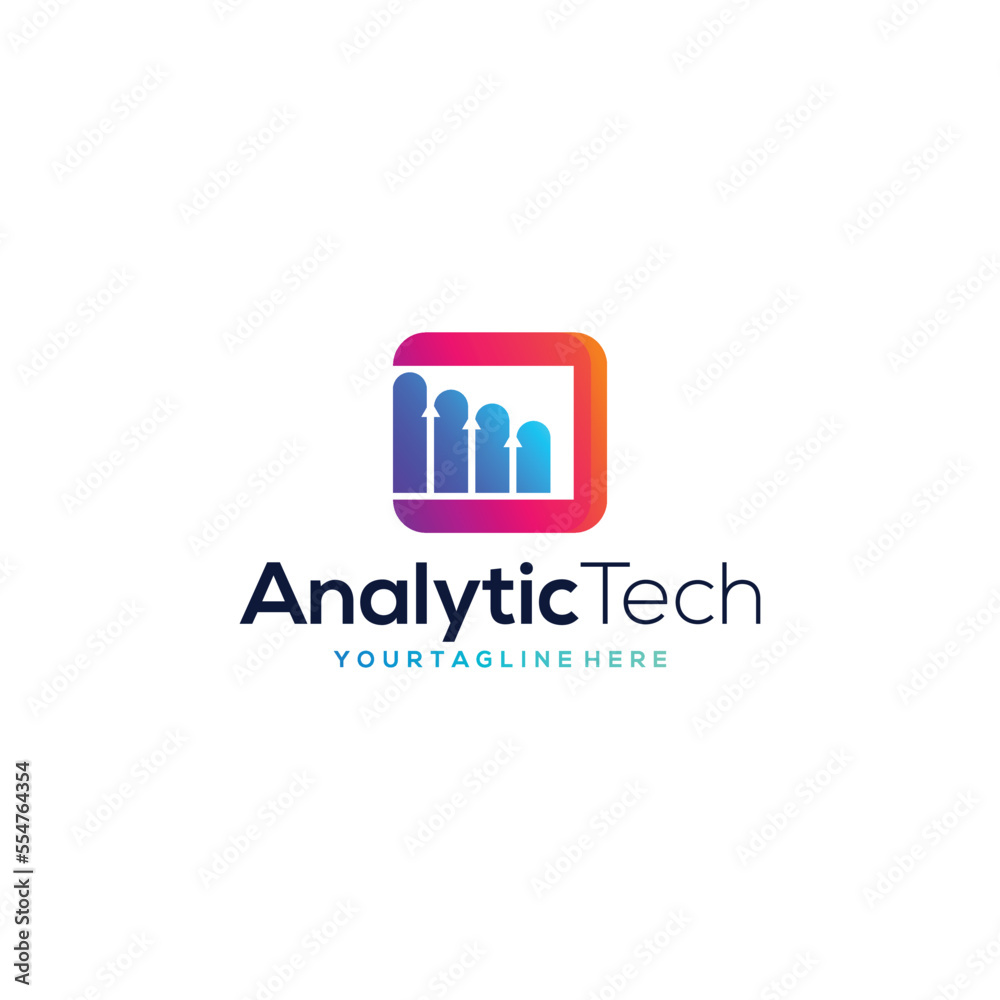 Simple Analytic Logo designs template, Business logo design Stock ...