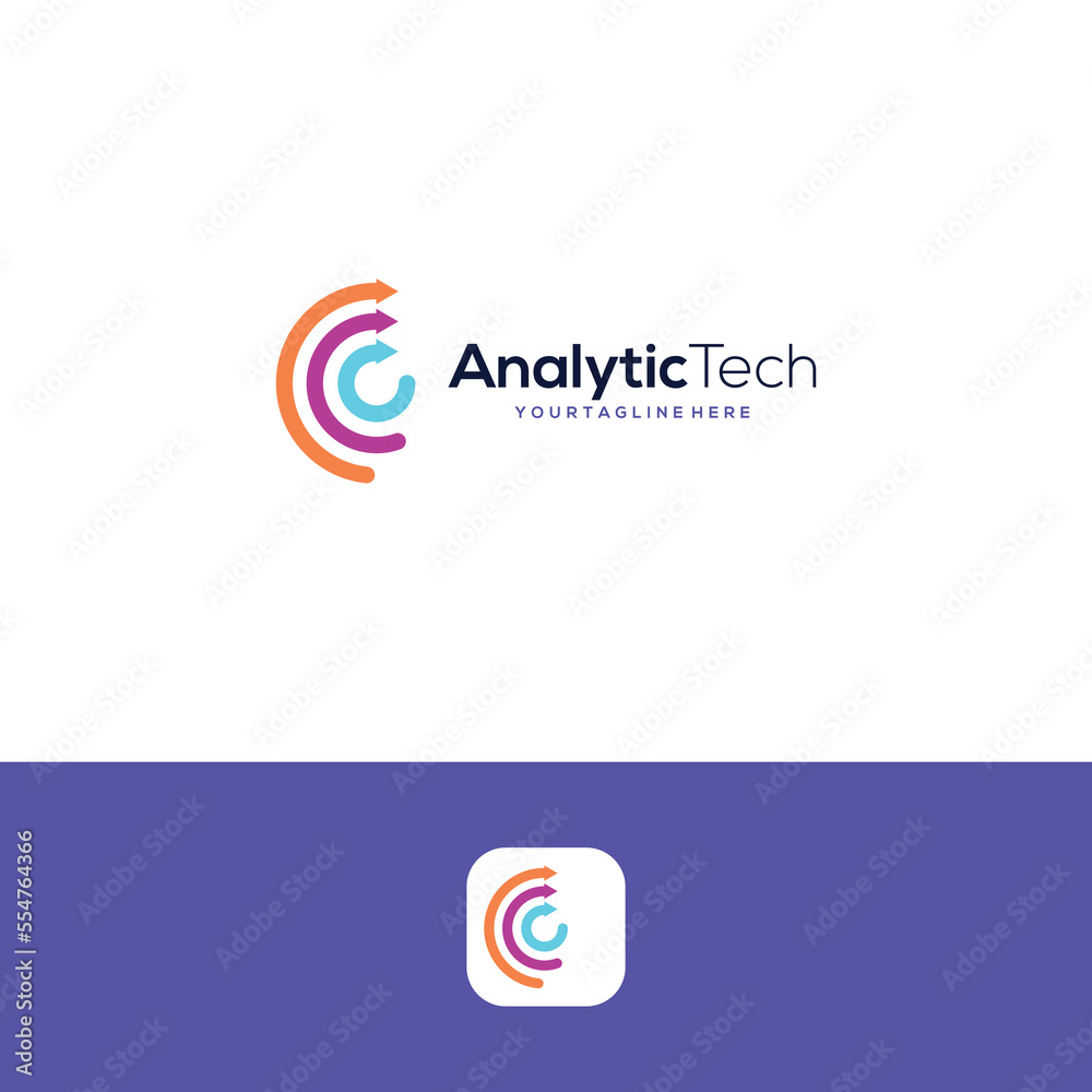 Simple Analytic Logo designs template, Business logo design Stock ...
