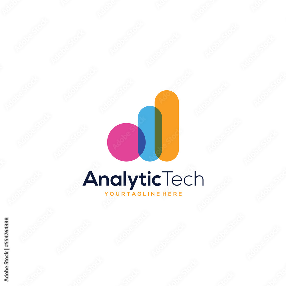 Simple Analytic Logo designs template, Business logo design Stock ...