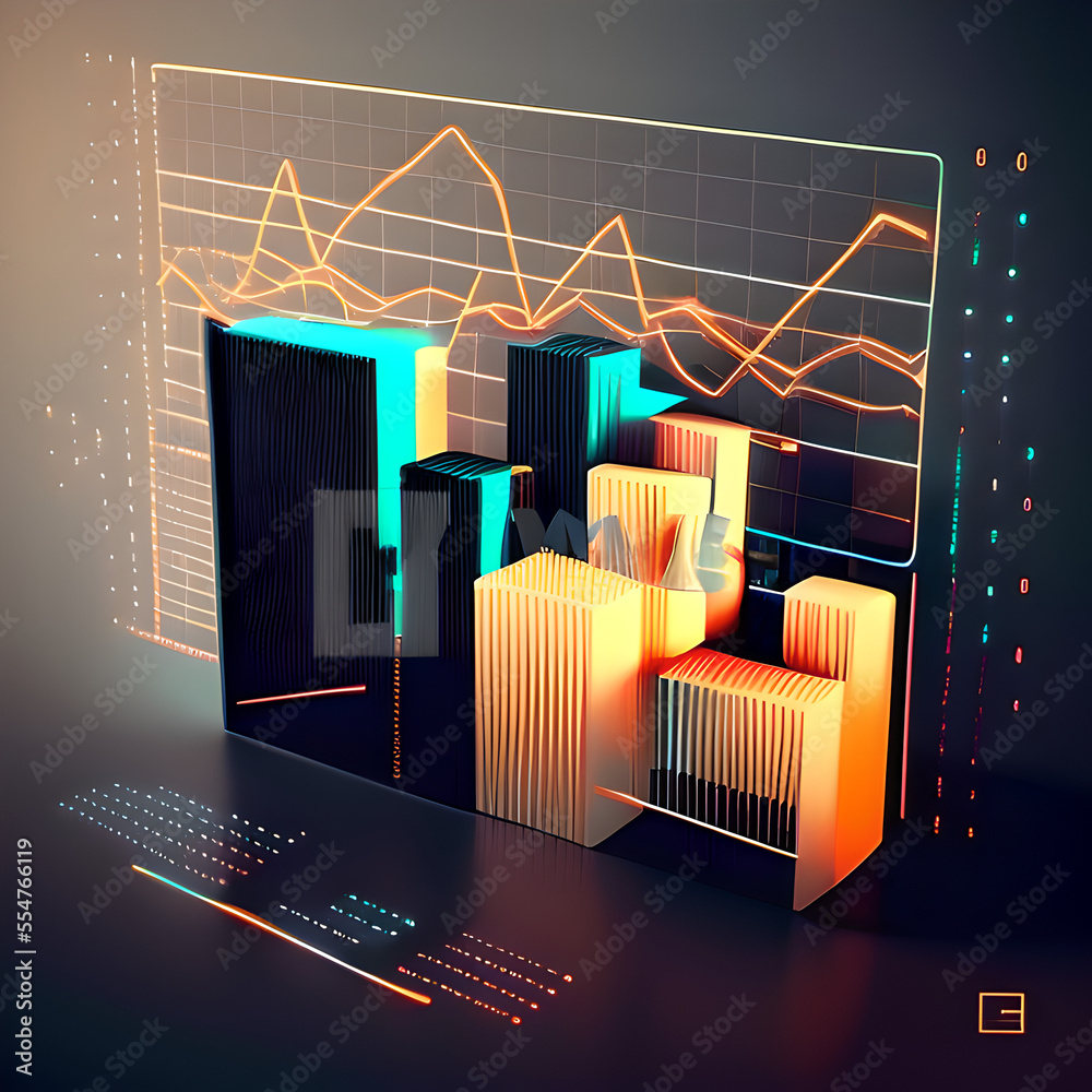 An ai-generated visualization of the data in the form of a graph/chart ...