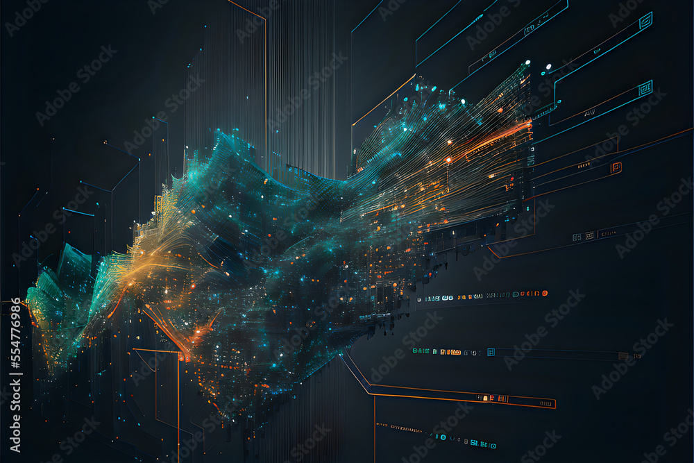 An ai-generated visualization of the data in the form of a graph/chart ...